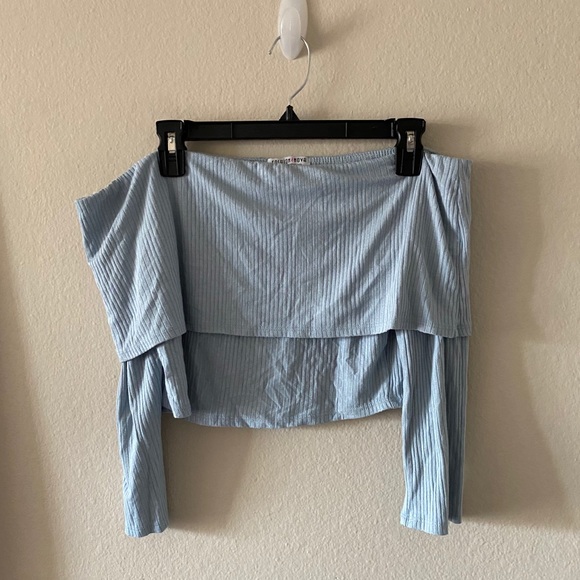 Fashion Nova | Tops | Fashion Nova Be My Muse Top Dusty Blue | Poshmark